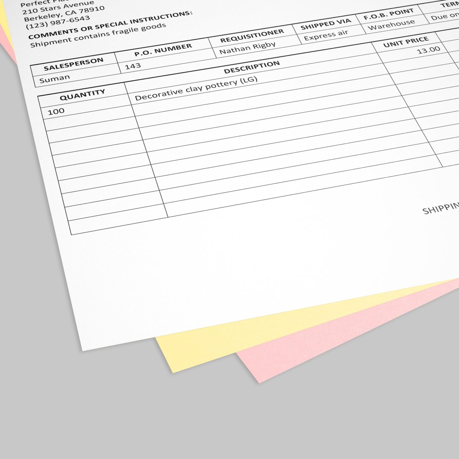 Custom NCR Forms Winnipeg - Carbonless Invoices & 3-Part | Print It On