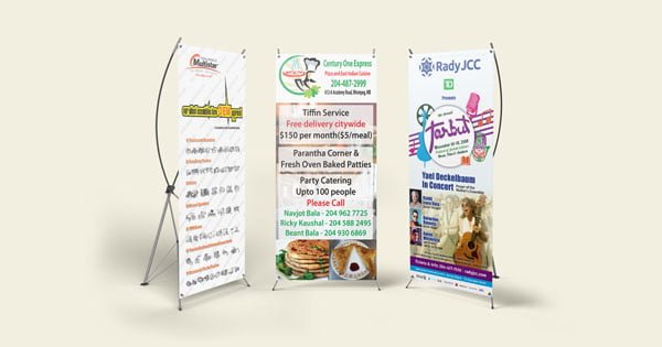 X-Frame Banners Winnipeg - Lightweight & Interchangeable | Print It On